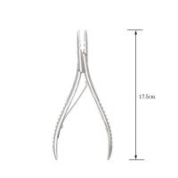 China Stainless Steel Keratin Hair Extension Pliers 17.5cm for I Tip Micro Ring Bead Removal for sale