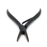 China Stainless Steel Keratin Hair Extension Pliers 17.5cm for I Tip Micro Ring Bead Removal for sale