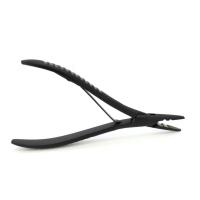 China Stainless Steel Keratin Hair Extension Pliers 17.5cm for I Tip Micro Ring Bead Removal for sale