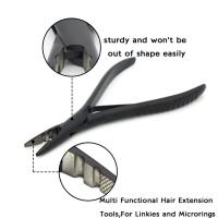 China Customized Request Hair Parting Tool Stainless Steel I-Tips Micro Beads Closer Plier for sale