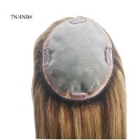 China 100% Remy Human Hair Mono Topper for Women Thin Hair 16 inch 130g Lightweight for sale