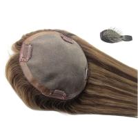 China 100% Remy Human Hair Mono Topper for Women Thin Hair 16 inch 130g Lightweight for sale