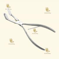 China Stainless Steel Tape Hair Extension Plier 20cm Professional Black Color for Salon Use for sale