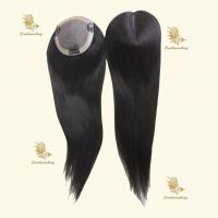 China Hand Tied Mono Base Hair Topper for Women 100% Remy Human Hair 5x5 inch Natural Color for sale