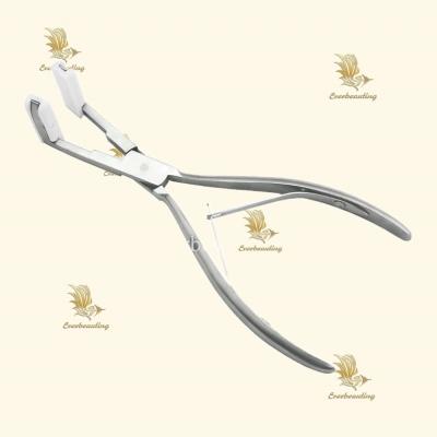 China Stainless Steel Tape Hair Extensions Pliers 20cm Flat Tip Sealing Tool for Professional Salon Use for sale