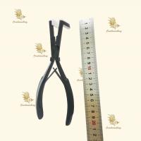 China Stainless Steel Tape Hair Extensions Pliers 20cm Flat Tip Sealing Tool for Professional Salon Use for sale