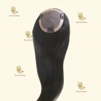 China Natural Color Mono Base Hair Topper 16 Inch Full Hand Tied for Hair Loss Women for sale