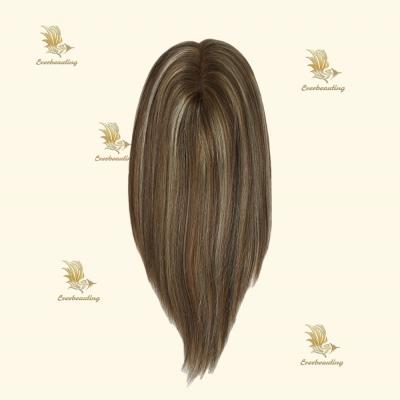 China Monofilament Human Hair Topper for Thinning Hair Women 7x17cm Base 130% Density for sale