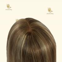 China Monofilament Human Hair Topper for Thinning Hair Women 7x17cm Base 130% Density for sale