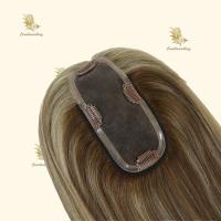China 5x6.5 Inch Mono PU Hair Topper for Women Invisible Monofilament Silk Base 130% Density 12-20 Inch for sale