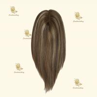 China Remy Hair Topper 23007 Monofilament Hand Tied Highlight 7x17cm Base 130% Density for sale