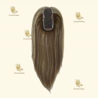 China Remy Hair Topper 23007 Monofilament Hand Tied Highlight 7x17cm Base 130% Density for sale