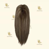 China Remy Hair Topper 23007 Monofilament Hand Tied Highlight 7x17cm Base 130% Density for sale