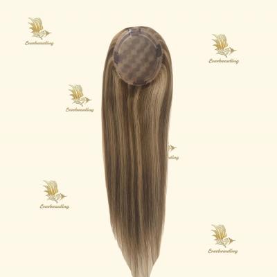 China 100% Remy Human Hair Mono Base Topper 5x6.5 inch 130% Density for Women for sale