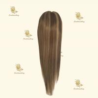 China 100% Remy Human Hair Topper 5x6.5 Inch Monofilament Base Highlight Color 130% Density for sale