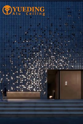 China Custom Modern Aluminum Curtain Wall Panels with Perforated Design - Curved Facade Cladding for Building Structures for sale