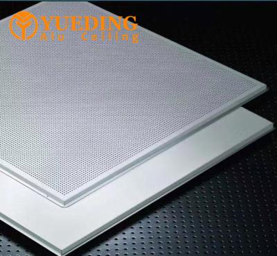 China Fire Rated Flat Aluminum Metal Lay-in Ceiling Tile 60x60 with 0.6-0.7mm Thickness and Standard Triangular Rafter Compatibility for sale