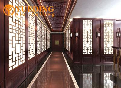 China Flower Carved Perforated Aluminum Decorative Screen Panel 1-3mm Thickness for Building Walls for sale
