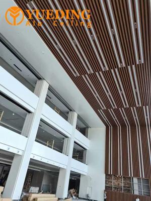 China Decorative Aluminum Baffle Ceiling 0.5-1.5mm Thickness with 1.8kPa Wind Resistance for Corridor Airport for sale
