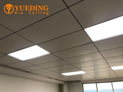 China Custom Square Aluminum Clip-In Metal Ceiling Panel 600x600mm with 0.5-1.2mm Thickness and Moisture Proof Design for sale