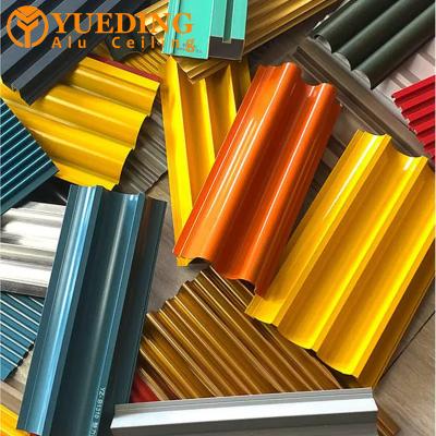 China YUEDING Aluminum Corrugated Plate 0.7-2.0mm Thickness A Grade Fire Retardant Wall Decoration for sale