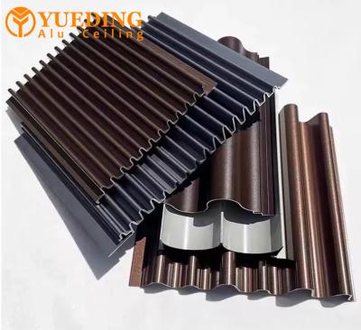 China Customizable Aluminum Corrugated Panels 0.5-2.0mm for Exterior Walls - A Grade Fire Retardant for sale