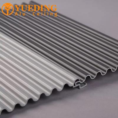 China Concave Aluminum Corrugated Panels 1.5mm Thickness for Wall Covering - A Grade Fire Retardant & Rustproof for sale