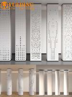 China LED-Integrated Aluminum Veneer Column Wraps – Elevate Ambience with Custom Patterns for sale