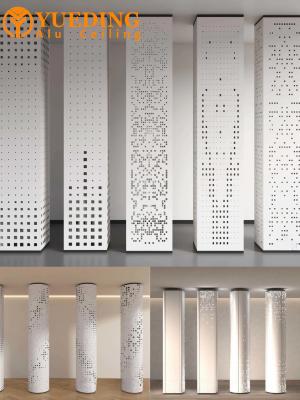 China LED-Integrated Aluminum Veneer Column Wraps – Elevate Ambience with Custom Patterns for sale