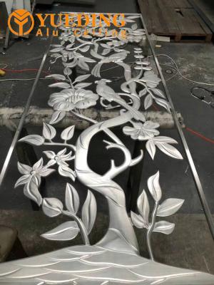 China Hollow Carved Aluminum Alloy Screen Relief Craft Retro Nostalgic Style 25mm Thick for sale