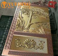 China Custom Copper Aluminum Relief Door Head Plaque Hotel Decorative Hollow Carved Screen 25mm for sale