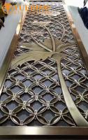 China Custom Copper Aluminum Relief Door Head Plaque Hotel Decorative Hollow Carved Screen 25mm for sale