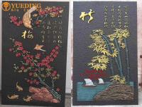 China Vintage Aged Copper Aluminum Relief Craft Door Heads Plaques 25mm Thick CNC Engraved for sale