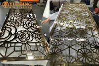 China Copper Aluminum Relief Hollow Out Screen Carving Craftsmanship Retro 25mm Thick CNC Engraved for sale