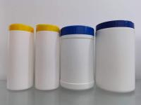 China 180mm HDPE Cleaning Wipes Bucket Bottle With White Lids for sale