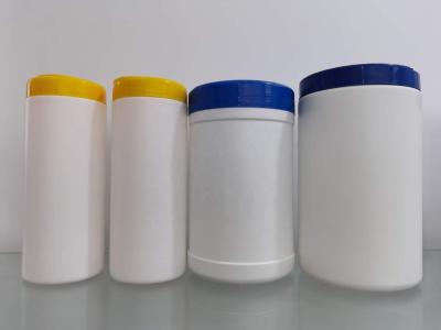 China 180mm HDPE Cleaning Wipes Bucket Bottle With White Lids for sale