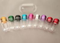 China 3g Mini Plastic Capsule Bottles ISO9001 Plastic Bottle With Metal Cap for sale