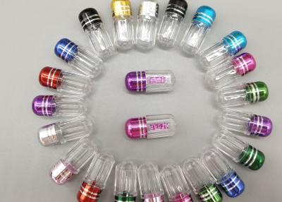 China Pharmaceutical Plastic Capsule Bottles 12mm PS Mini Pill Cases for sale