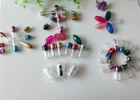 China Golden Empty Capsule Shells PS Plastic 2g Clear Pill Bottles for sale