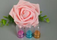 China Silver ISO9001 Clear Pill Bottles With Aluminum Bullet Cap for sale