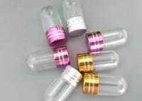 China Silver ISO9001 Clear Pill Bottles With Aluminum Bullet Cap for sale