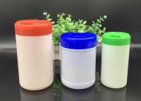 China HDPE Wet Wipes Buckets ISO9001 Cylinder Wet Wipes Packaging Bottles for sale