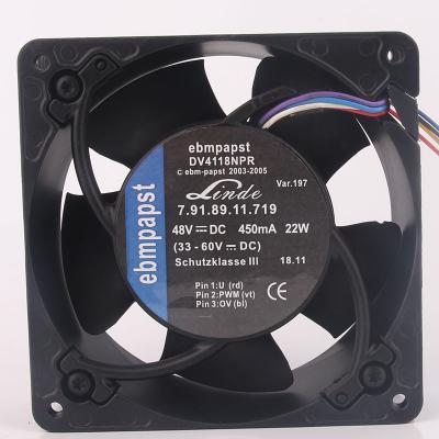China New and original German restaurant exhaust 12038 DC24V 120x120x38mm 4400 r/min 12CM frame inverter DV4118NPR aluminum axial fans for sale