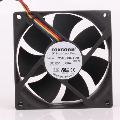 China Hotels 8025 12V PVA080G12R PVA080G12R Stack Module Power Supply Large Dual High RPM Ball Bearing 8CM Air Circulation Fan for sale