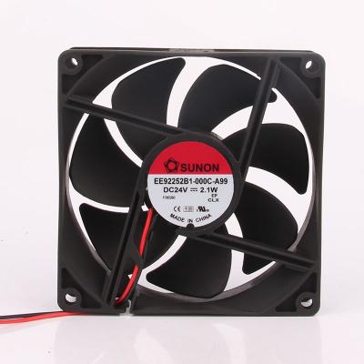 China Original SUNON hotels built ee92252B1-000C-A99 9225 24V 2.1W 92x92x25MM 2-wire 9225 inverter centrifugal industrial exhaust fan for sale