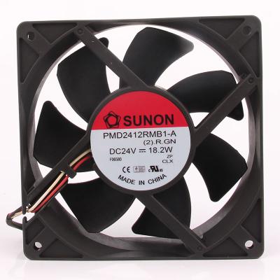 China Pmd2412rmb1-a SUNON Hotels Built 12038 120x120x38MM 24V 18.2W 4200RPM 12cm Converter Exhaust Centrifugal Industrial Fan for sale