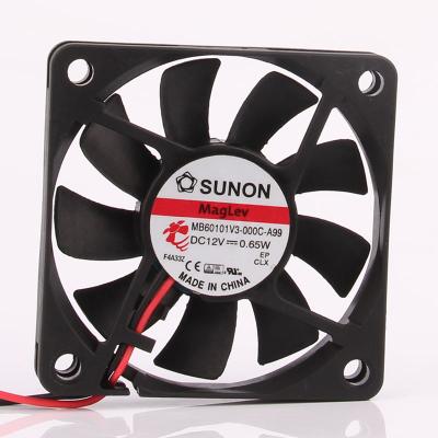 China DC 12V 0.65W 0.054A 60X60X10mm hotels 6cm slim maglev secondary lead mb60101v3-000c-a99 industrial fan 6010 for sale