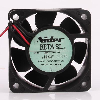 China Hotels D06T-24TG 33 24V 0.08A 6CM Inverter 6025 Centrifugal Industrial Exhaust Ventilation Fan 12CFM 60x60x25mm 2-Wire for sale