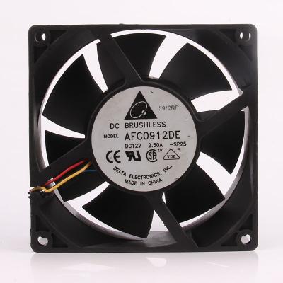 China Daida Hotels 9cm 9038 12V 2.5A 44DB high turbo car air volume double ball bearing violent fan 90X90X38mm AFC0912DE for sale