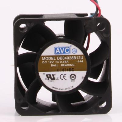 China Hotels DB04028B12U 12V 0.66A 4CM 4028 4 Wire PWM 7.92W Power Chassis Heat Dissipation 40x40x28mm Violent Centrifugal Fan for sale